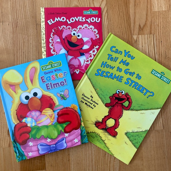 Sesame Street | Toys | Sesame Street Elmo Kids Book Bundle | Poshmark